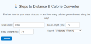 Steps to Distance and Calories Converter - UK Fitness Reviews